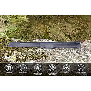 Boundless Voyage 6.7/10 inch Titanium Ultralight Grill BBQ Tongs Multipurpose Tweezer for Kitchen Food Tongs Buffet Salad Steak Clip Grill Accessories Anti-scalding (Ti1563B - (6.7inches))