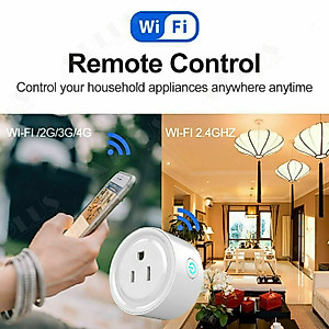 Smart Plug ,WiFi Smart Socket Works with Alexa and Google Home for Voice Control, VAIYI Mini WiFi Outlet Socket Remote Control with Timer Function, No Hub Required, RoHS FCC Listed (2 Pack)
