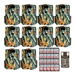 Browning Trail Cameras Strike Force Pro X 20MP Game Camera (10-Pack) Bundle with 32GB Memory Cards (20-Pack) and Card Reader (31 Items)