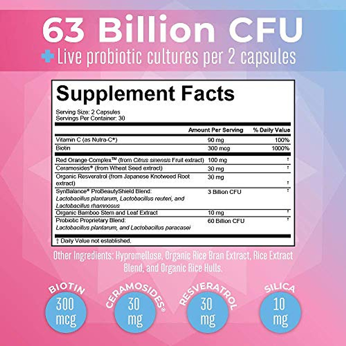 Probiotic | Collagen | 1 Month Supply | Collagen Pills | Collagen & Probiotic Capsule for Hair, Skin, and Nails| Collagen Probiotic with Biotin for Adults | Vegan | Non-GMO | Gluten Free | 60 count