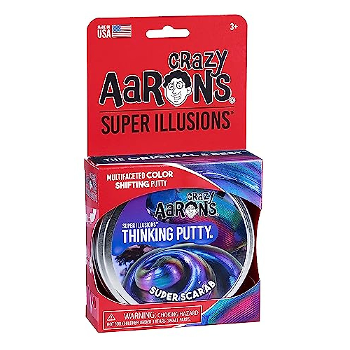 Crazy Aaron's Super Scarab Thinking Putty® - Color Shifting! - 4" Tin
