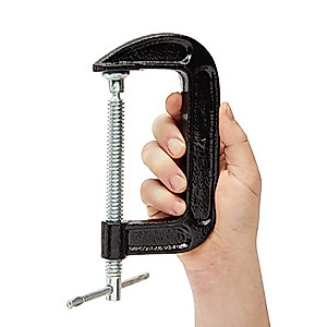 4 Pack Small Heavy Duty C Clamps Set with 4 Inch Jaw Opening for Woodworking, Welding, Automotive, Carpentry Building