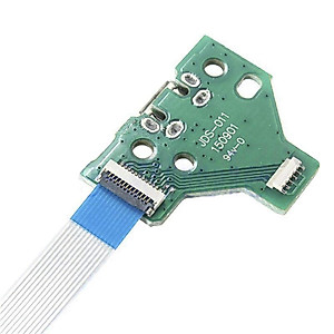 Mustpoint Micro USB Charging Socket Port Circuit Board with 12 Pin Power Flex Ribbon Cable for Sony PlayStation PS4 Controller DualShock 4 JDS-011