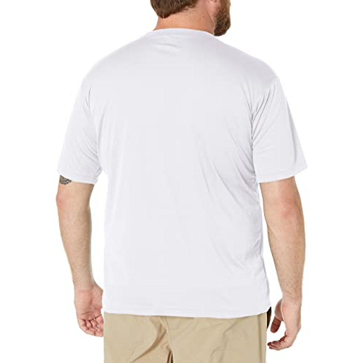Columbia Men's Meeker Peak Short Sleeve Crew, White, Large