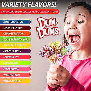 Dum Dums Lollipop I Bulk Original Pops 2 lb I Individually Wrapped Candy in Assorted Flavors for Parties, Treats, Events I