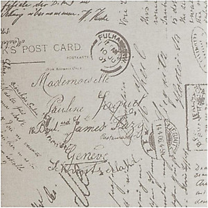 Roundhill Furniture Botticelli English Letter Print Fabric Armless Contemporary Accent Chair, Single