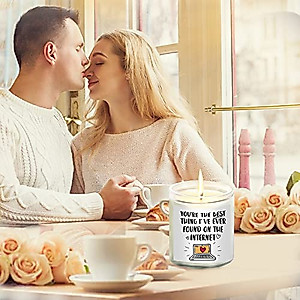 Gifts for Girlfriend,Boyfriend,Lavender Candle,Romantic Gifts,Girlfriend Gift,Anniversary Thanksgiving&Christmas Gift, Met Online Gift,Funny Gift for Her,Women,Bestie,Wife,Husband,Netizens