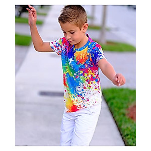 Loveternal Youth 3D T-Shirts for Kids Awesome Motley 00s Performance Graphic Tees Teen Girl Trippy Gay Pride O-Neck Boys T-Shirt White 10-12 Years