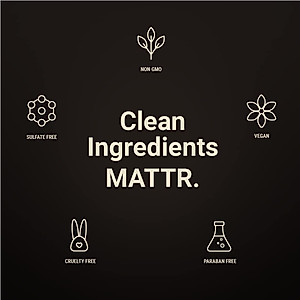 MATTR Beard/Brow Fix - Cosmetic Solutions for Men - Hair Filler and Growth Promoting Dye for Patchy Beards, Grey Hair Coverage, Hairlines & Eyebrows - Vegan Makeup - Travel-Size Jar - 15g (Brown)