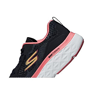 Skechers Max Cushioning Delta - Ultimate Endurance Shoes for Women - Textile Upper with Padded Collar, and Stylish Black/Hot Pink 8.5 B - Medium