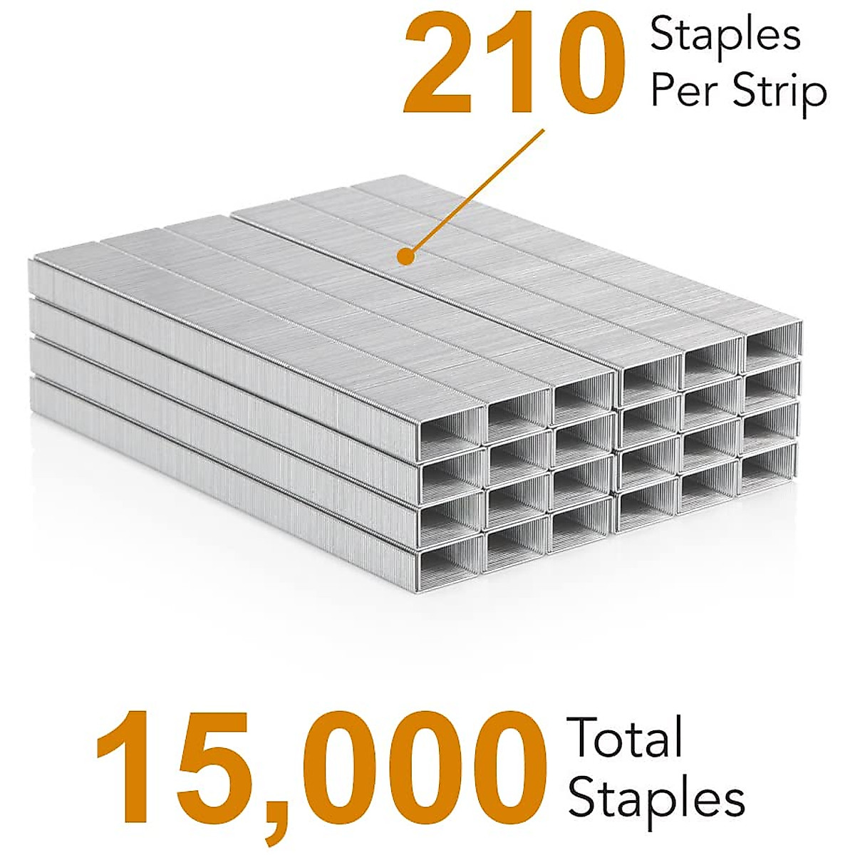 Staples 3 Pack - 15,000 Staples Standard - Heavy Duty Chisel Point Standard Staples 1/4 Inch Staple - Standard Staples for Stapler Jam Free Office Staples for Standard Stapler
