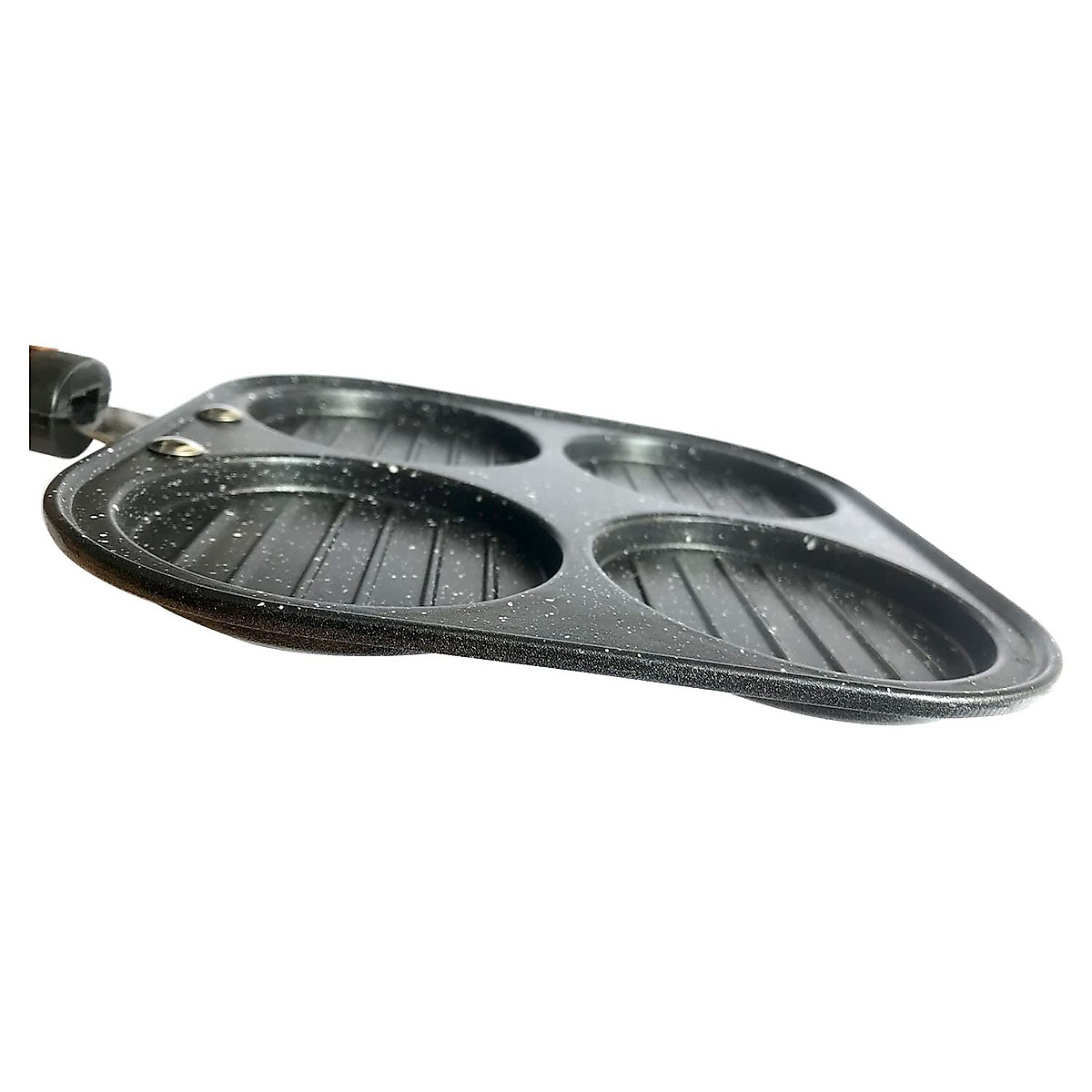 SHRIYA Non Stick Mini Uttapam Pan Aluminum 4-Cup Egg Cooker Pan Multipurpose Pancake Pan Omelet Cooker Griddle Uttapam Tawa, Multicolor