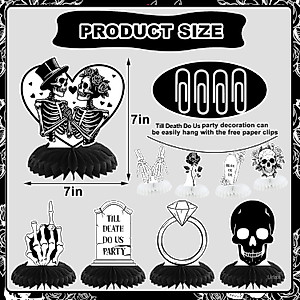 Till Death Do Us Party Bachelorette Party Decorations Bride or Die Party Honeycomb Centerpieces Rip Single Life Bridesmaid Party Decor for Bridesmaid Favor Bride to Be Gift Bridal Shower Supplies