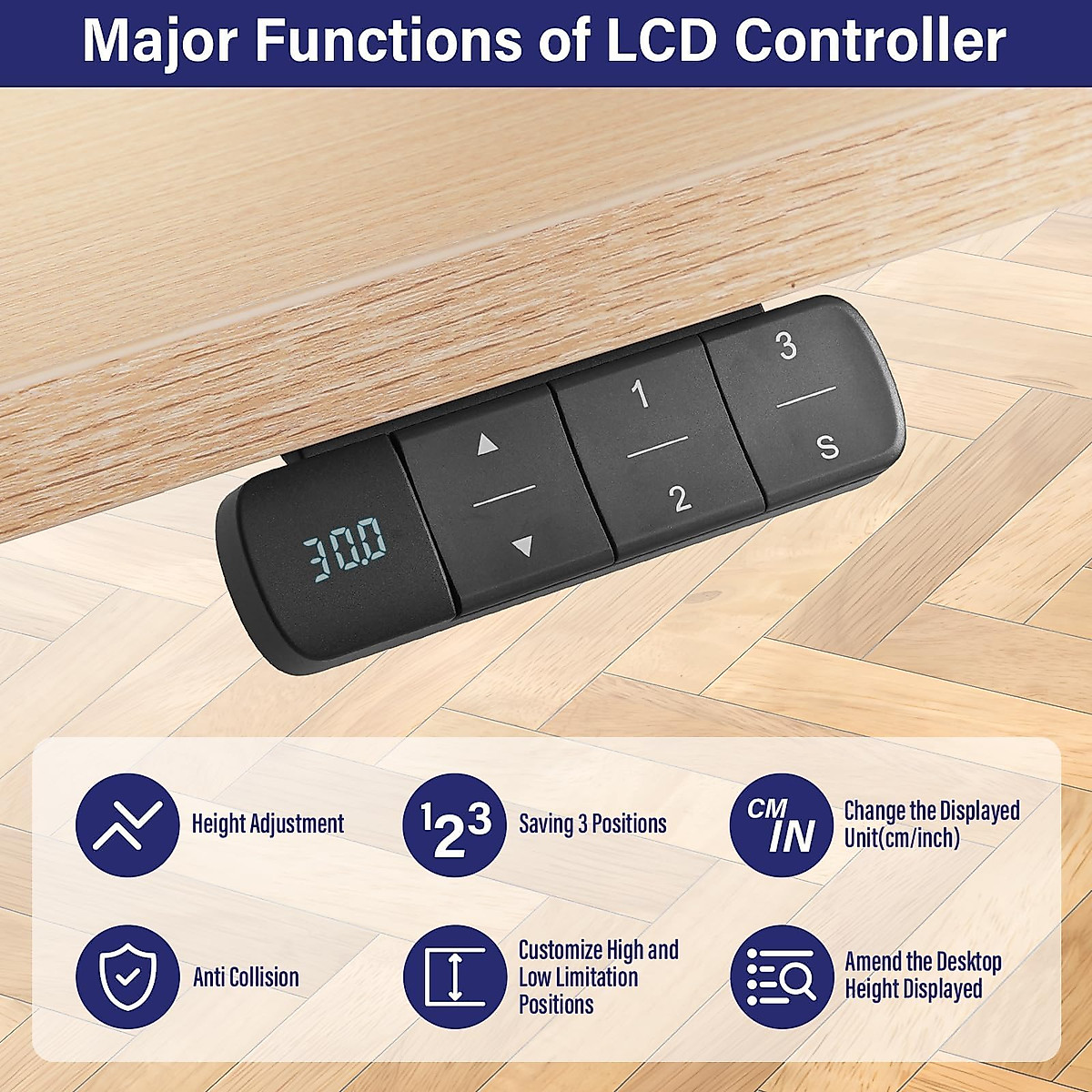 TOPSKY Dual Motor Electric Adjustable Standing Computer Desk for Home and Office (Black Frame only)