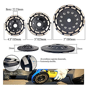 Raizi 5 inch Universal Surface Grinding Dust Shroud Hand Angle Grinder+5 inch Diamond Grinding Cup Wheel