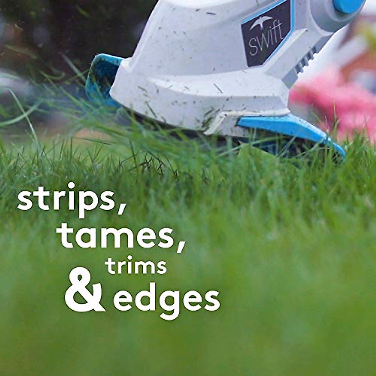 2x40V Cordless String Trimmers Kit Lightweight Grass Trimmer & Edger Weed Trimmer Alu Foldable Shaft for Garden, Including 6 Spare Blades, 2pc Battery & 1pc Charger