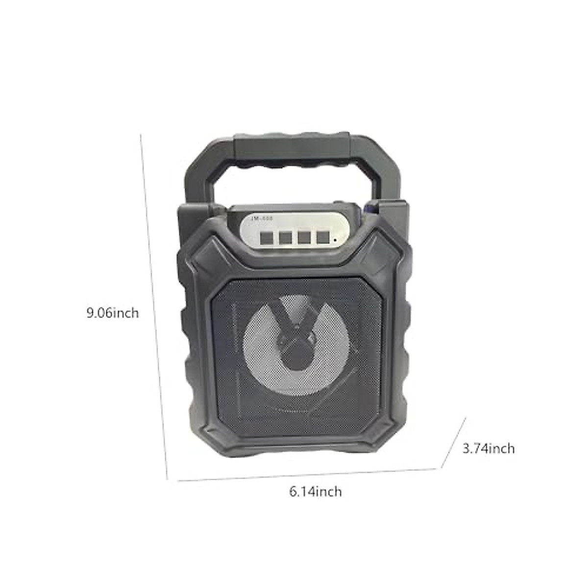 GBSELL Wireless Bluetooth Speaker, Outdoor Portable Stereo with Colourful Running Lights, Portable Mini Stereo, 18-Hour Playtime Outdoor Speaker for Home Party (Black)