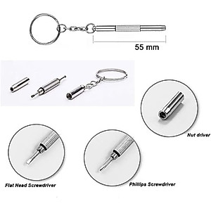 Metal Gun Color Replacement Nose Bridge Eyeglasses Repair, Glass Nose Pads, Screw and Screwdriver for Glass Reading Glasses