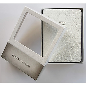 Biblia Católica en español. Boda, bautizo, primera comunión, confirmación y cumpleaños. Caja blanca regalo / Catholic Bible. Spanish-Language, Leathersoft,