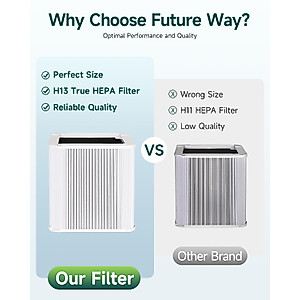 211+ Replacement Filter for Blue Pure 211+ Air Purifier (Non-Auto), H13 True HEPA & Foldable Activated Carbon Filter