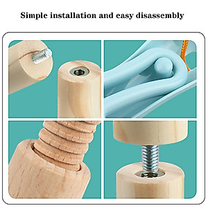 FOPNETS Kids Cleaning Set Toys 7 Piece Cleaning Toys for Toddlers Pretend Play Cleaning Tools for Kids Wooden Detachable Housekeeping Broom Dustpan Duster Brush Mop