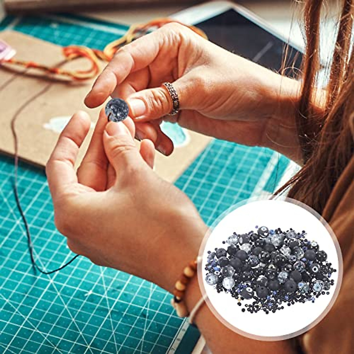 COHEALI Bracelets Kit Bracelet Kit 2 Bags of Jewelry Making Beads DIY Crafts Loose Beads for Necklace Earrings Bracelet Making Bracelet Beads