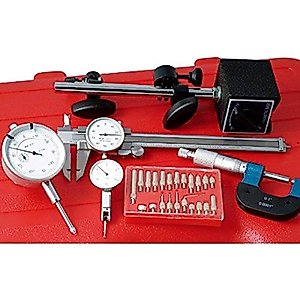 HHIP 4902-0006 6 Piece Inspection Kit Caliper, Magnetic Base, Indicators, Micrometer, Point Kit