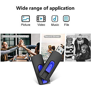 JUANWE USB Flash Drives 128GB 2 Pack 3.0 Flash Drive High Speed Thumb Drive Retractable Slide Memory Sticks for Computers Zip Drive USB Backup Jump Drive with Lanyard Hole