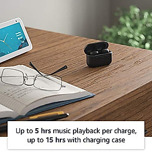 Echo Buds with Active Noise Cancellation (2021 release, 2nd gen) | Wired charging case | Glacier White