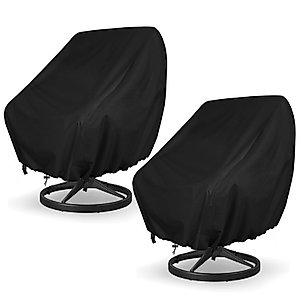 GARPROVM Garden Chair Covers Winterproof Outdoor Chair Covers 2 Pack, Outdoor Swivel Chair Covers Waterproof, Patio Chair Covers 420D Oxford Fabric Dustproof Patio Furniture Covers, 35"Lx38"Wx29"H