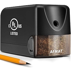 AFMAT Electric Pencil Sharpener Heavy Duty for Classroom + Fully Automatic Hands-Free Pencil Sharpener for Kids (PS13+PSA8)