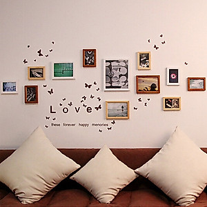 Topoox 25 Pieces Sawtooth Picture Frame Hanging 1.5” Hangers Double Hole with 100 Pieces 0.8” Photo Frame Turn Button with Screws, Black