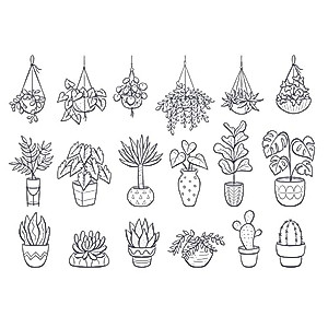 Silicone Seal Stamp Flower Pot Clear Stamps for DIY Scrapbooking Card Making Embossing Photo Album Paper Rubber Stamps-4
