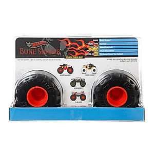Hot Wheels Monster Trucks Bone Shaker die-cast 1:24 Scale Vehicle with Giant Wheels for Kids Age 3 to 8 Years Old Great Gift Toy Trucks Large Scales