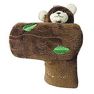 Golf Club Headcover, Golf Putter Cover Novelty Animal (Brown)