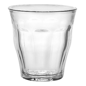Duralex Made In France Picardie Clear Glass Tumbler, Set of 6, 3-1/8 Ounce