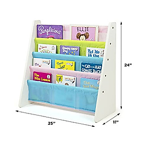 Humble Crew, Grey/White Kids Toy Organizer with 12 Storage Bins, Toddler & Kids Book Rack Storage Bookshelf, White/Pastel (Pastel Collection)