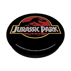 Jurassic Park Classic Logo T-Rex Skeleton PopSockets PopGrip: Swappable Grip for Phones & Tablets