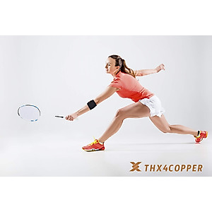 THX4COPPER Infused Adjustable Compression Tennis and Golfer Elbow Support Brace, with Pad for Muscle and Joint Pain Relief, Tendinitis, Carpal Tunnel Syndrome