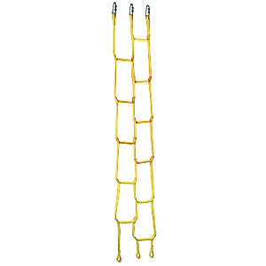 3M DBI-SALA 8516294 Rollgliss 8' Synthetic Web Rescue Ladder with Reinforced Rigid Staggered Steps, Yellow