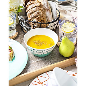 bzyoo 12 Piece Melamine Dinnerware Set - Durable, Dishwasher Safe Plates and Bowls - Dinning, Parties, Camping Dish Set Spidy Fun Collection