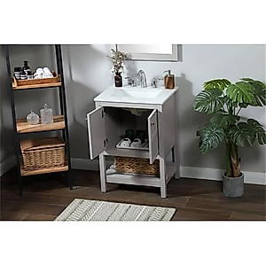 Elegant Kitchen and Bath 24 inch Single Bathroom Vanity Cabinet - Grey