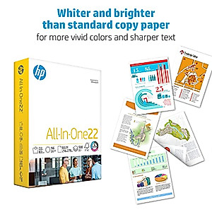 HP Printer Paper | 8.5 x 11 Paper | All-In-One 22 lb |10 Ream Case - 5,000 Sheets |96 Bright | Made in USA - FSC Certified |207010C