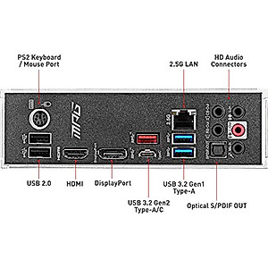 MSI MPG Z490 Gaming Plus Gaming Motherboard (ATX, 10th Gen Intel Core, LGA 1200 Socket, DDR4, CF, Dual M.2 Slots, USB 3.2 Gen 2, 2.5G LAN, DP/HDMI, Mystic Light RGB)