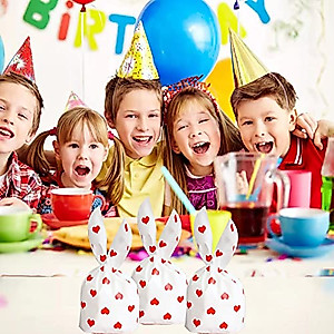 Ausejopeac 50 Pieces Valentines Day Heart Candy Bags Red Love Heart Candy Bags for Valentine's Day, Jewelry Packaging, Wedding Party