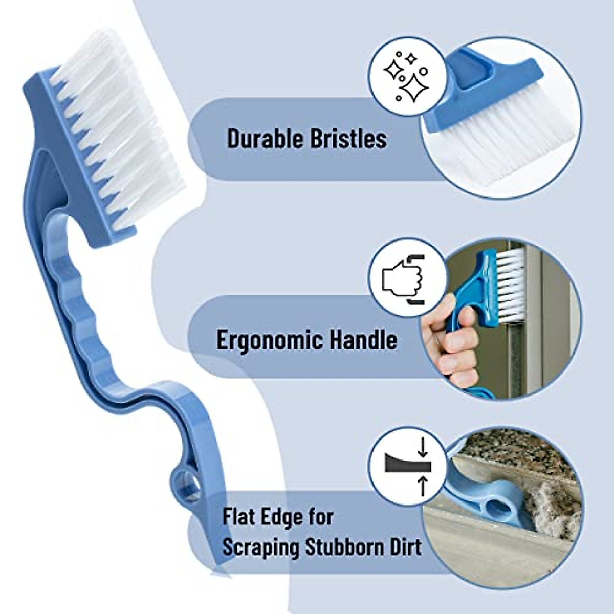Slick- Window Track Cleaning Brush, 2 Pack, Window Cleaning Brush, Window Groove Cleaning Brush, Window Track Cleaner, Gap Cleaning Brush, Window Groove Cleaning Tool, Window Cleaning Brush Tool