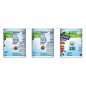 Stonyfield Organic Kids Strawberry & Strawberry Banana Lowfat Yogurt Cups Variety Pack, 4 oz. Each, 6 Ct