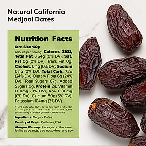 NUTS U.S. - Natural Medjool Dates | Grown In California Desert | Juicy and Sweet | No Added Sugar and Preservatives | Chewy Texture and No Ugly Dates | All Natural Dates!!! (2 LBS)
