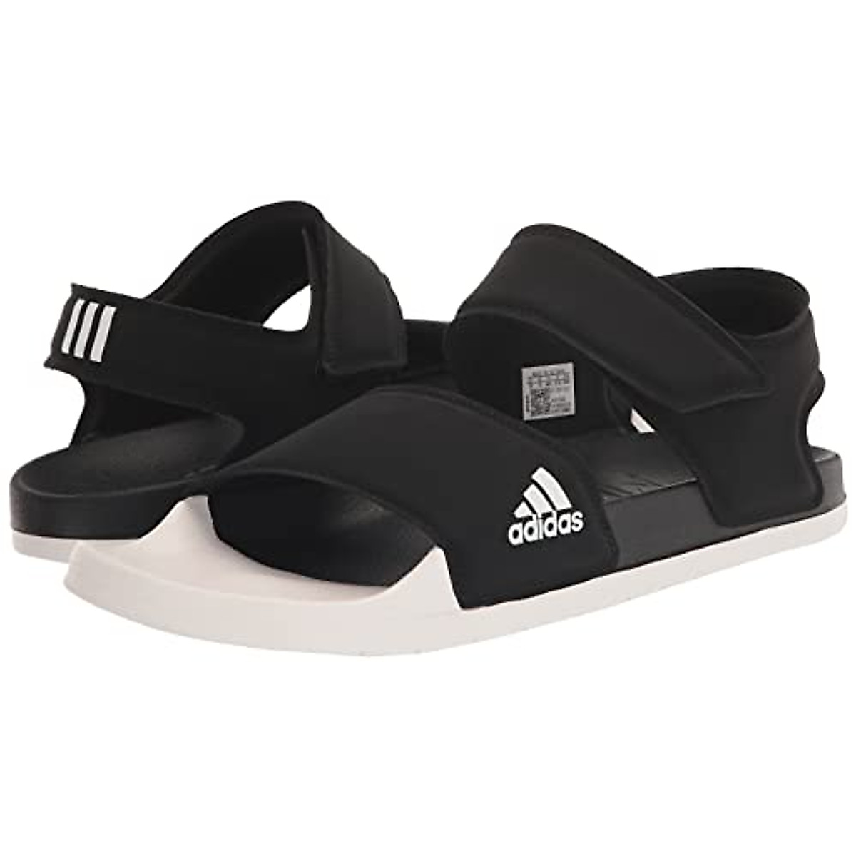 adidas Unisex Adilette Sandals, Black/White/Black, 7 US Men