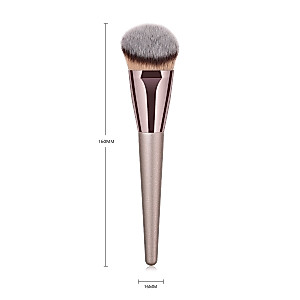 VVS 1pcs Professional Makeup Brush Set, Premium Synthetic Foundation Brush Blending Powder Tapered Kabuki Liquid Foundation Makeup Brushes Cosmetics Applicator (Gold 1)